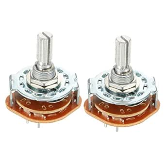 uxcell 2P4T 2 Pole 4 Position Selectable Sole Deck Band Channel Rotary ...