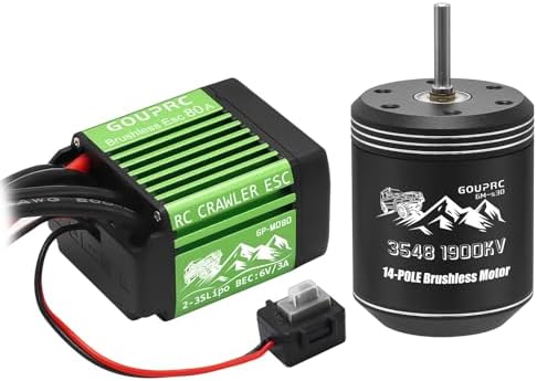 Amazon.com: GOUPRC S3548 1900KV Outrunner Brushless Motor with 80A ...