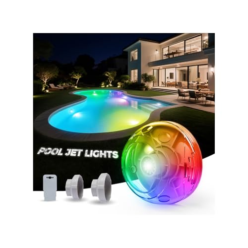 klleyna Pool Return Jet Light LED - Water Powered Underwater Lights for ...
