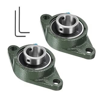 uxcell 2pcs UCFL208-24 Pillow Block Bearings 1-1/2 inch Bore Self Alignment, Solid Cast Iron ...