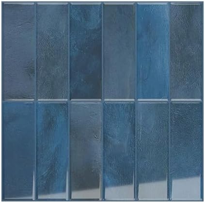 VEELIKE Cobalt Blue Peel and Stick Backsplash Tile 6 Sheets 12''x12 ...