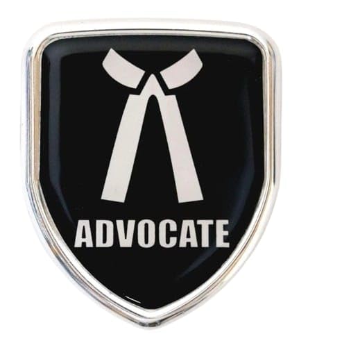 Advocate Shield Logo Chrome Car Emblem Badge, 3D Metal Crome Sticker ...