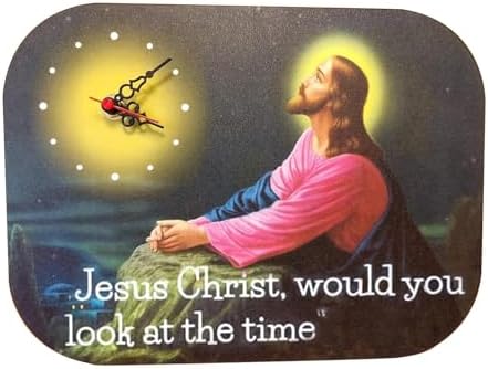 Amazon.com: sitfe 2024 Jesus Wall Clock Would You Look at The Time ...