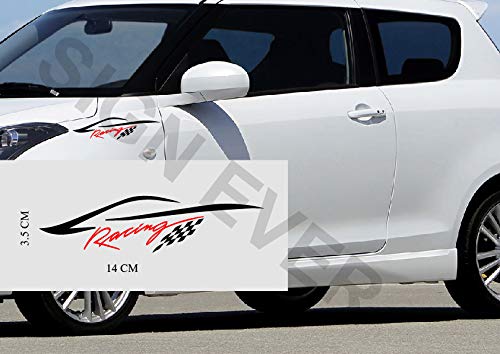 SIGN EVER Maruti Suzuki Racing Sport Logo Stickers for Car Sides Auto ...