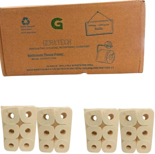 Geratech Toilet Paper |Ripple Texture|Soft & Strong|Septic Safe| Papier ...