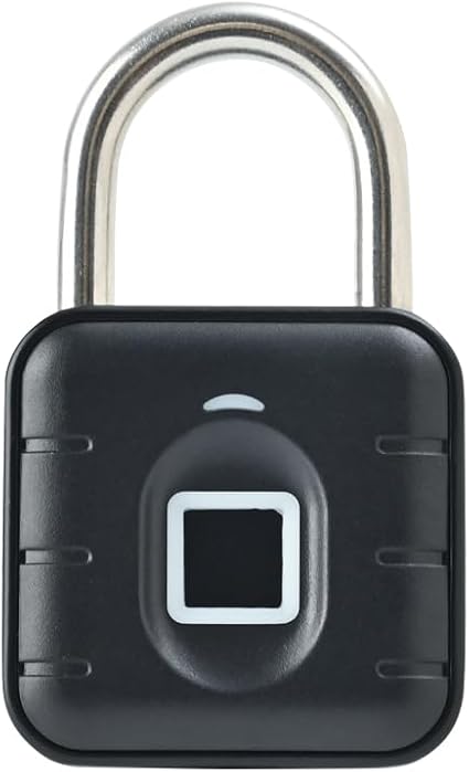 Keyless Fingerprint Locker Lock, Small Biometric Padlock for Gym Locker ...