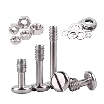 Foyoram M2.5x6mm Captive Panel Screws with Slotted Truss Head Hex Nuts ...