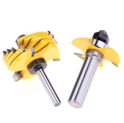 Yakamoz 1/2 Inch Shank Adjustable 3 Wing Slot Cutter Router Bit Set ...