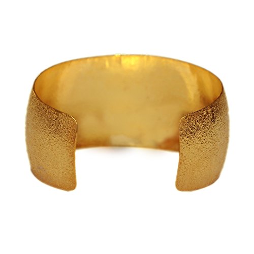 Buy Silver plain texture cuff bangle gold plated. Online at Low Prices ...
