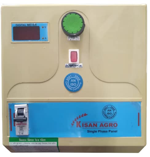 KISAN AGRO 1 HP Single Phase MCB Digital Panel Motor Starter : Amazon ...