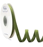 Amazon.com: Ribbli Dusty Sage Satin Ribbon Double Faced Satin 3/8 Inch ...