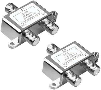 Amazon.com: 2 Pack Coaxial Cable Splitter 2 Way, NEWCARE Coax Splitter ...