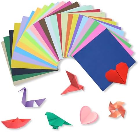 Amazon.com : Qimoo 250 Sheets Origami Paper Craft Colored Paper with ...