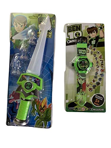 Buy Sai Hraun Traders Ben 10 Sword and 24 Images Projector Watch for ...