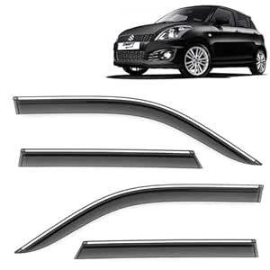 KINGSWAY® Swift Side Door Visor Car Rain Guard Compatible with Maruti ...