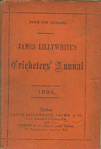 James Lillywhite's Cricketers' Annual For 1884: Amazon.co.uk: Alcock ...