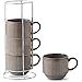 Amazon.com: Hasense Porcealin Coffee Mugs, Stackable Coffee Cups Set of ...