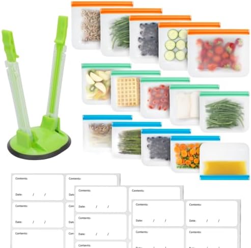 Amazon.com: MHSEcoFriendly Meal Prep Storage Kit - 15 Reusable Freezer ...