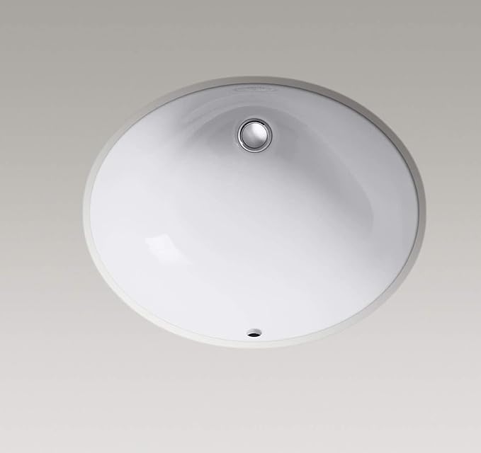 Kohler Caxton Undercounter Bathroom Sink Basin - Oval in White ...