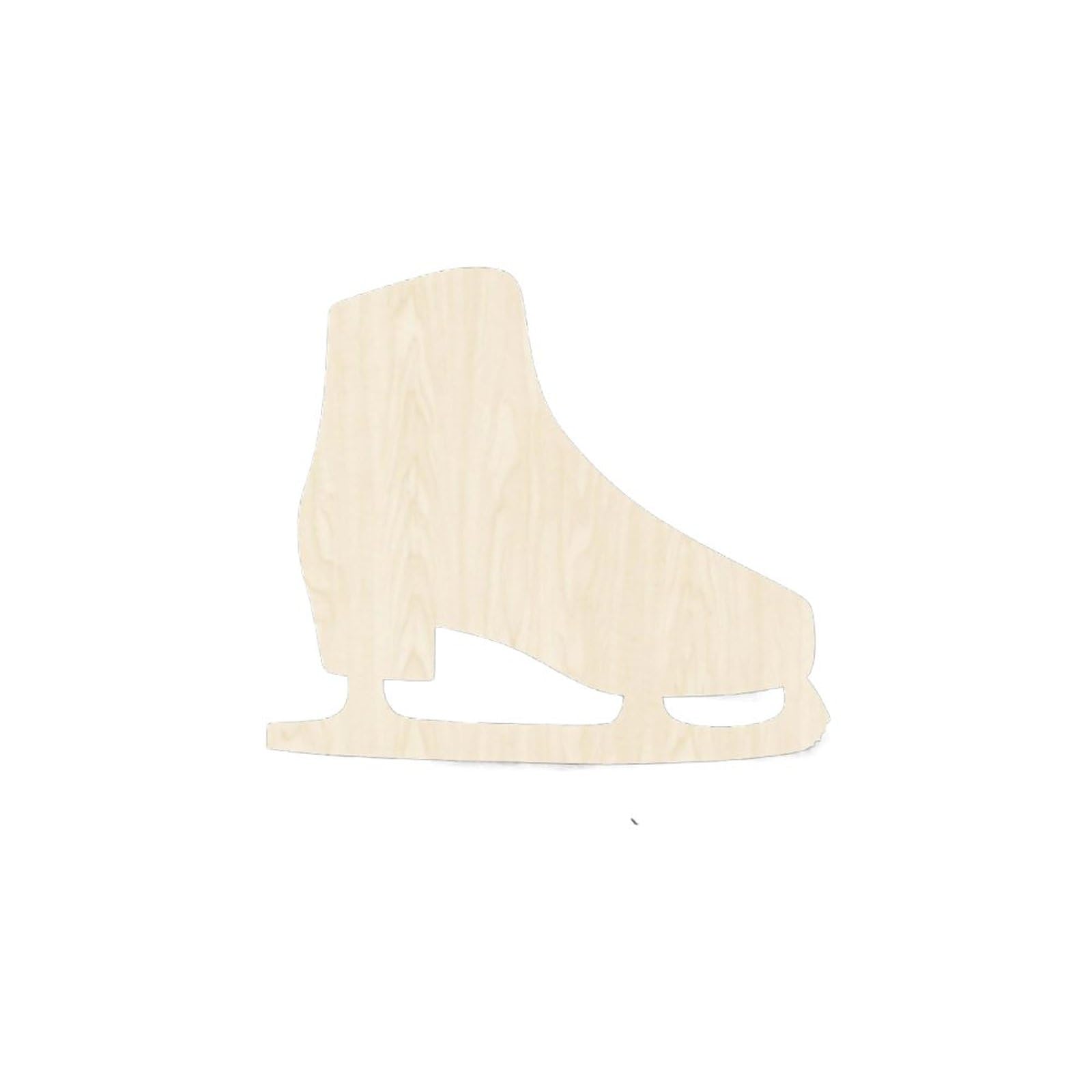 Amazon.com: Ice Skate Wood Craft Unfinished Wooden Cutout Art DIY Wood ...