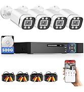 Amazon.com: VORGUT Wired Security Camera System Outdoor, 4 Channel 5MP ...