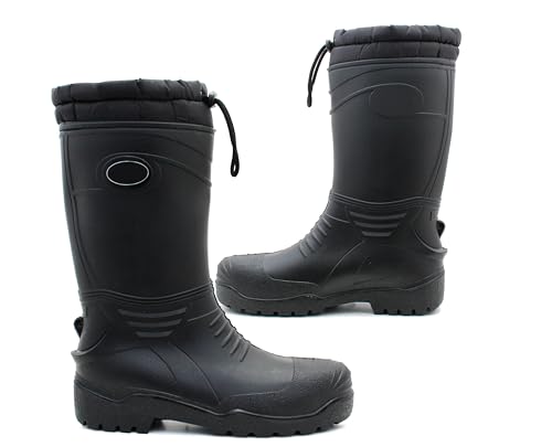 IMTY Mens Thermal Wellington Boots Warm Fur Lined Waterproof Wellies ...