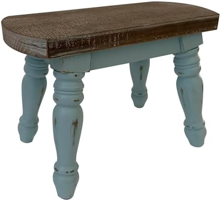 Amazon.com: dwellington Farmhouse Wood Step Stool Bedside Stool Samll ...