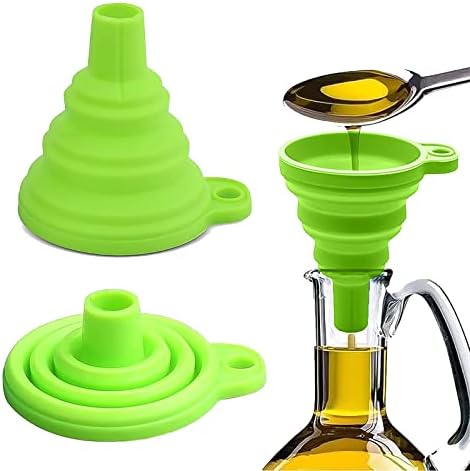 ZZLBZN Silicone Collapsible Funnel, Foldable Hopper Flexible Funnel for ...