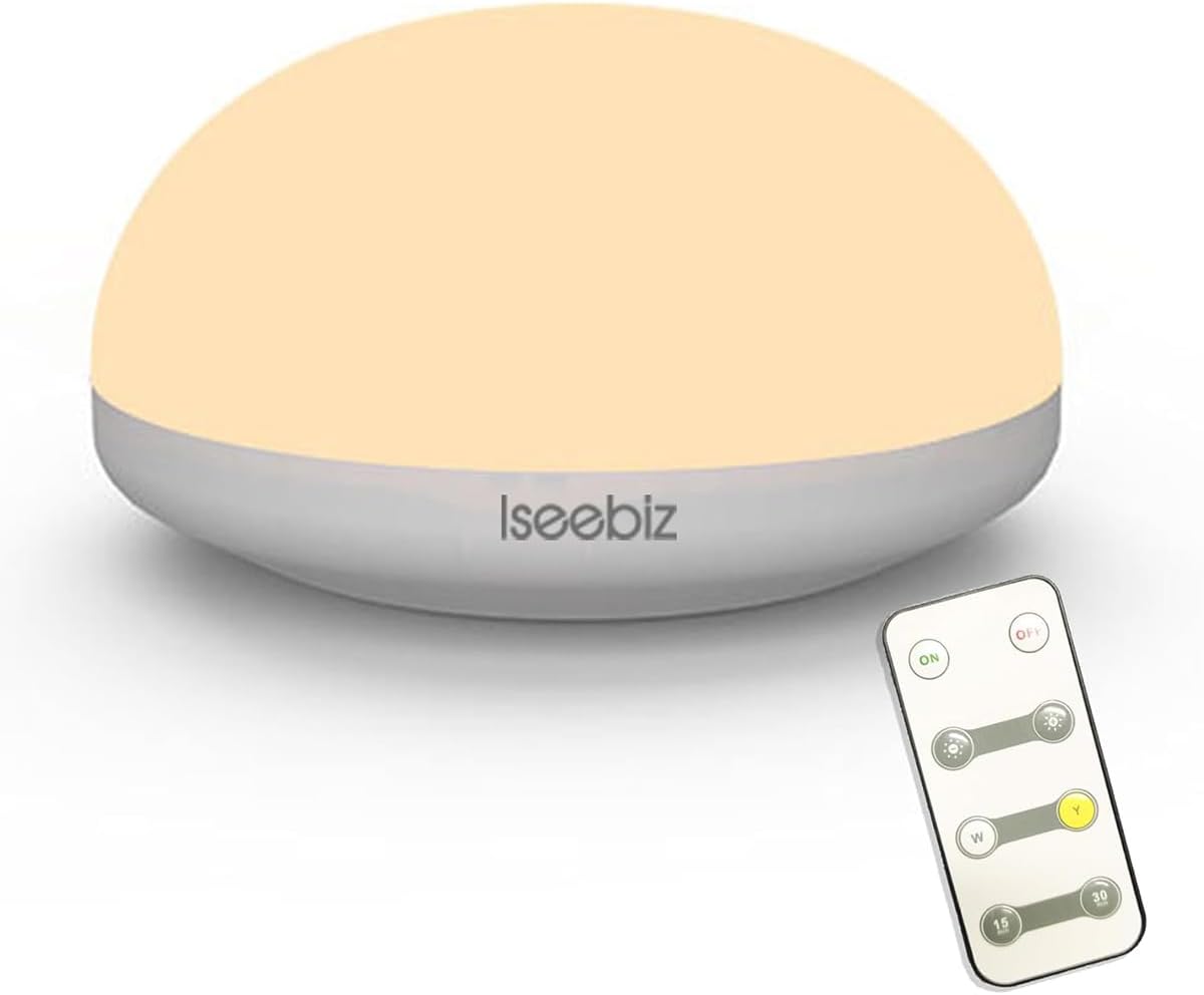 Night Light with Remote Control Wireless Touch Lamp LED Night Lights ...