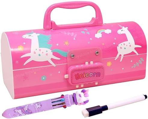 Buy Toyshine Plastic Pencil Box With Code Lock Pen Case Large Capacity ...