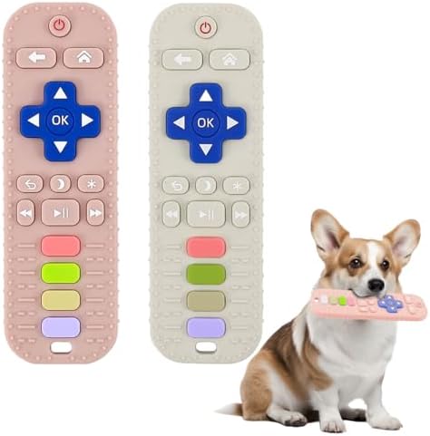 Pet Supplies : HAISENGO 2 PCS Dog Teething Toys Dog Chew Toys TV Remote ...