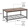 Amazon.com: HomGarden Industrial Wood Coffee Table Rustic Brown ...