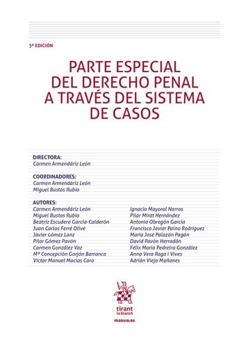 Parte especial del derecho penal a través del sistema de casos 3ª ...