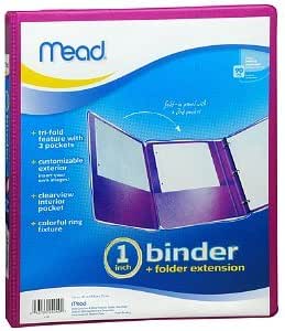 Amazon.com : Mead 1 Inch Binder With Folder Extension - School Supplies ...