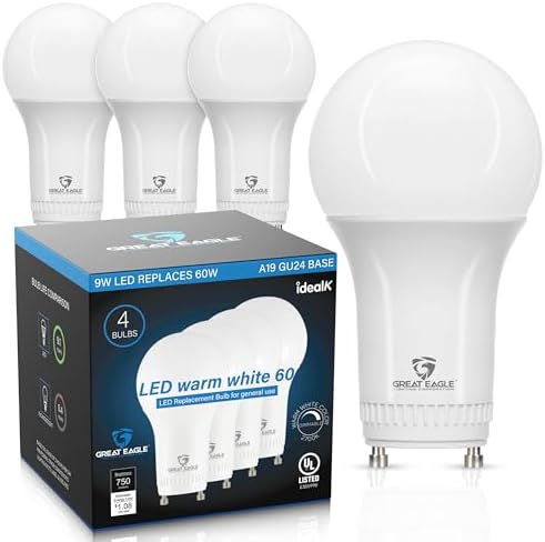 Sunco 16 Pack GU24 LED Light Bulbs 2 Prong A19, CRI91 4000K Cool White ...