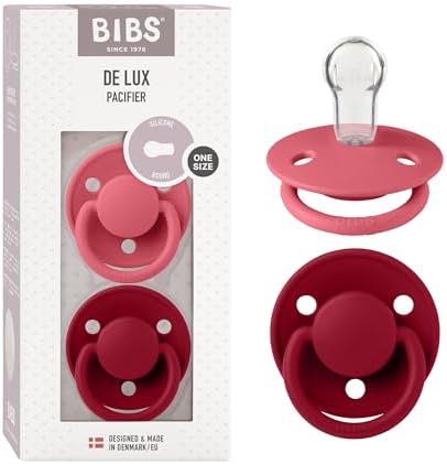 Amazon.com : Bibs DE LUX Soother 2 Pack, Cherry Shaped Nipple, BPA Free ...