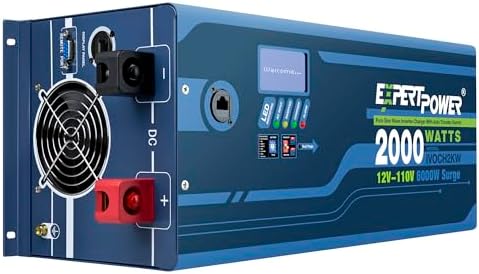 Amazon.com: Renogy 2000w Pure Sine Wave Inverter Charger 12V DC to 120V ...