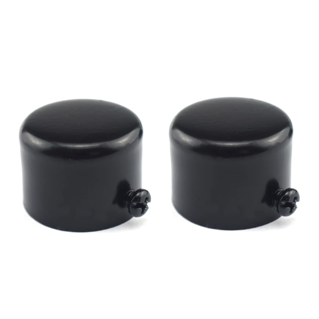 Snap-on Rod Caps 4-Pack Curtain Rod End Caps - Black Plastic Stoppers ...