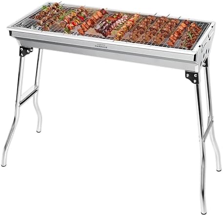 Home Harbour H1 Large Foldable Stainless Steel BBQ Charcoal Grill ...