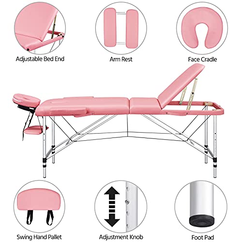 Snapklik.com : Yaheetech Massage Tables Portable Lash Bed For Eyelash ...
