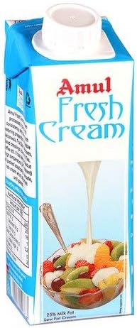 Amazon.com: Amul Fresh Cream, 250ML (Pack of 3) : Grocery & Gourmet Food