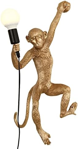 TBVECHI Monkey Wall Lamp Vintage Resin Monkey Light Resin Art Wall ...