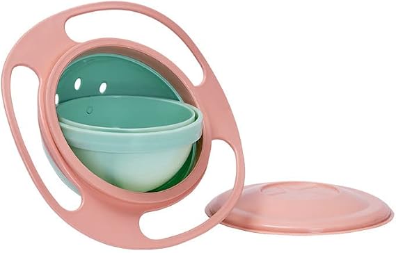 Amazon.com: EZ Plastic 360 Degree Rotation Gyro Bowl. Spill Free Bowl ...