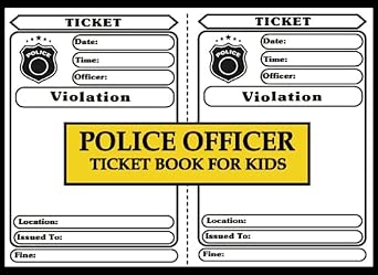 Police Officer Ticket Book for Kids: Hrout, Jack: Amazon.com: Books