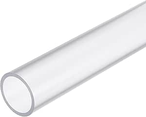 Amazon.com: MECCANIXITY 1.6 Inch Clear PVC Rigid Tube Round Pipe 33mm ...