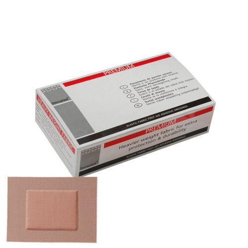 Steroplast Premium Heavy Weight Fabric 7.5cm x 5.0cm Plasters Qty 50 ...