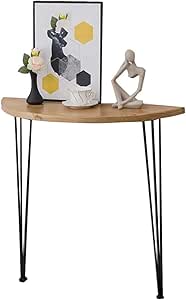Amazon.com: Console Table Wood Half Round Sofa Table Modern Entryway ...