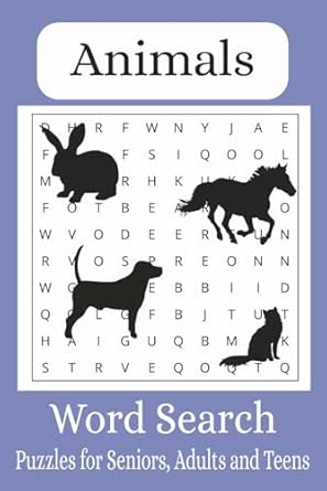 Animals Word Search Puzzle Book: Word Searches with Easy-to-Read Print ...