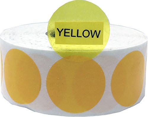 Amazon.com : Transparent Yellow Color Coding Labels for Organizing ...