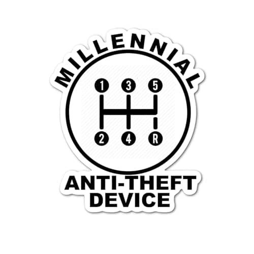 Amazon.com: 4" Millennial anti theft device Laminated Laptop Sticker ...